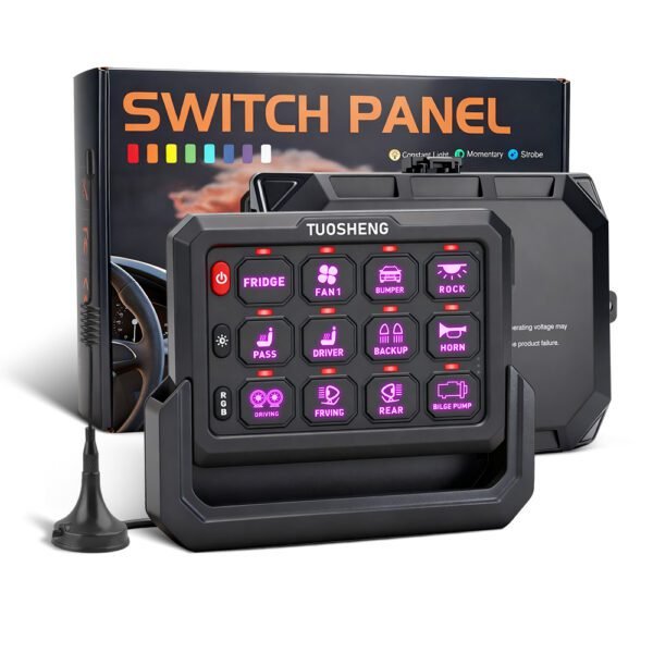 12 Gang Wireless RGB Switch Panel for 12V/24V Vehicles – cnnuobei.com